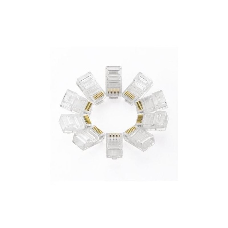 Lot De 50 Connecteurs Réseau RJ45 - Transparent